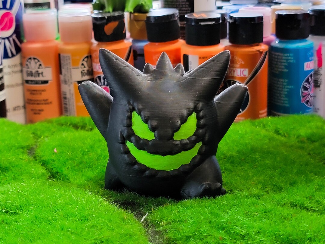 Smooth 3D Printed Oogie Boogie Gengar Figure From Pokemon and - Etsy
