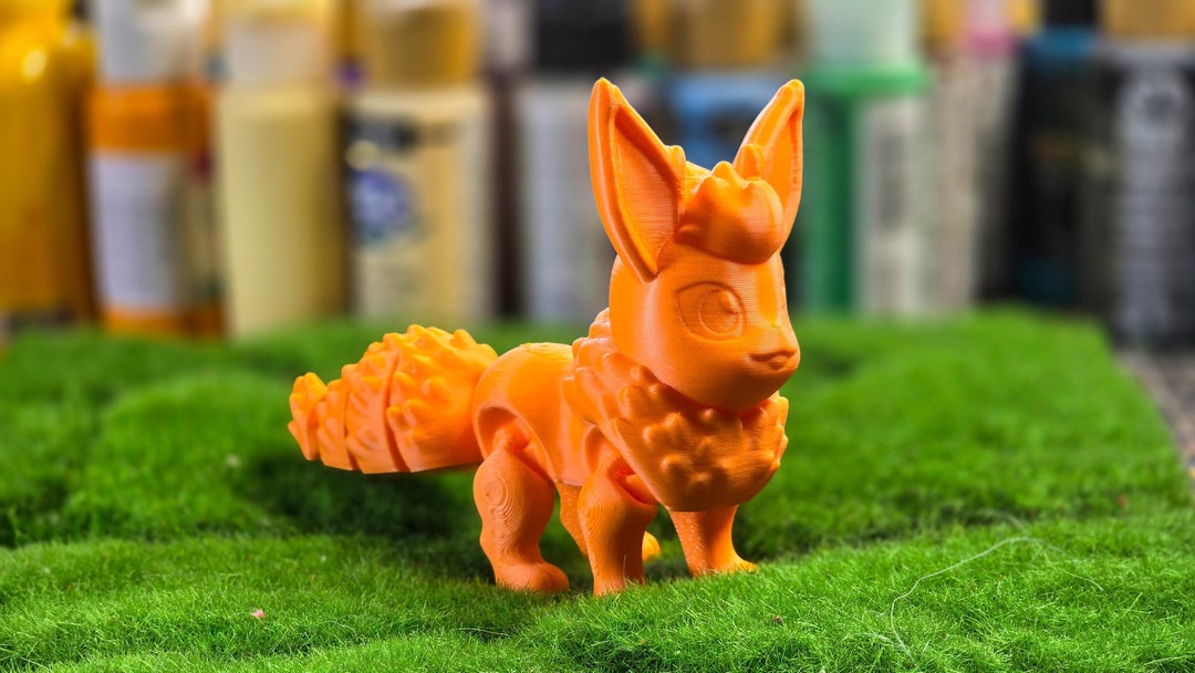 3D Printed Articulated Flareon Figure From Pokemon - Etsy