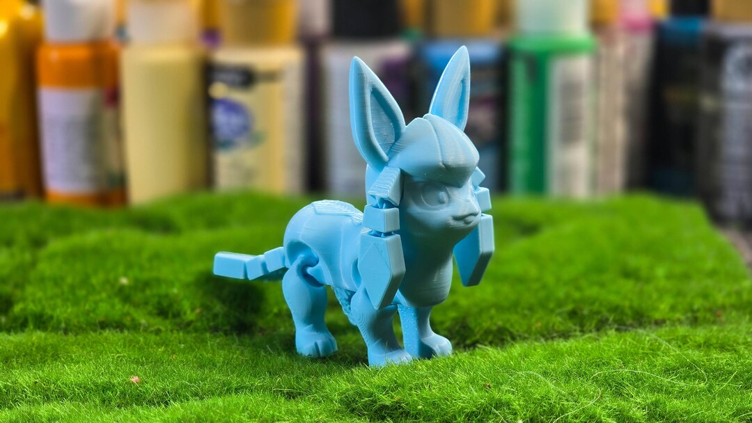 3D Printed Articulated Glaceon Figure From Pokemon - Etsy