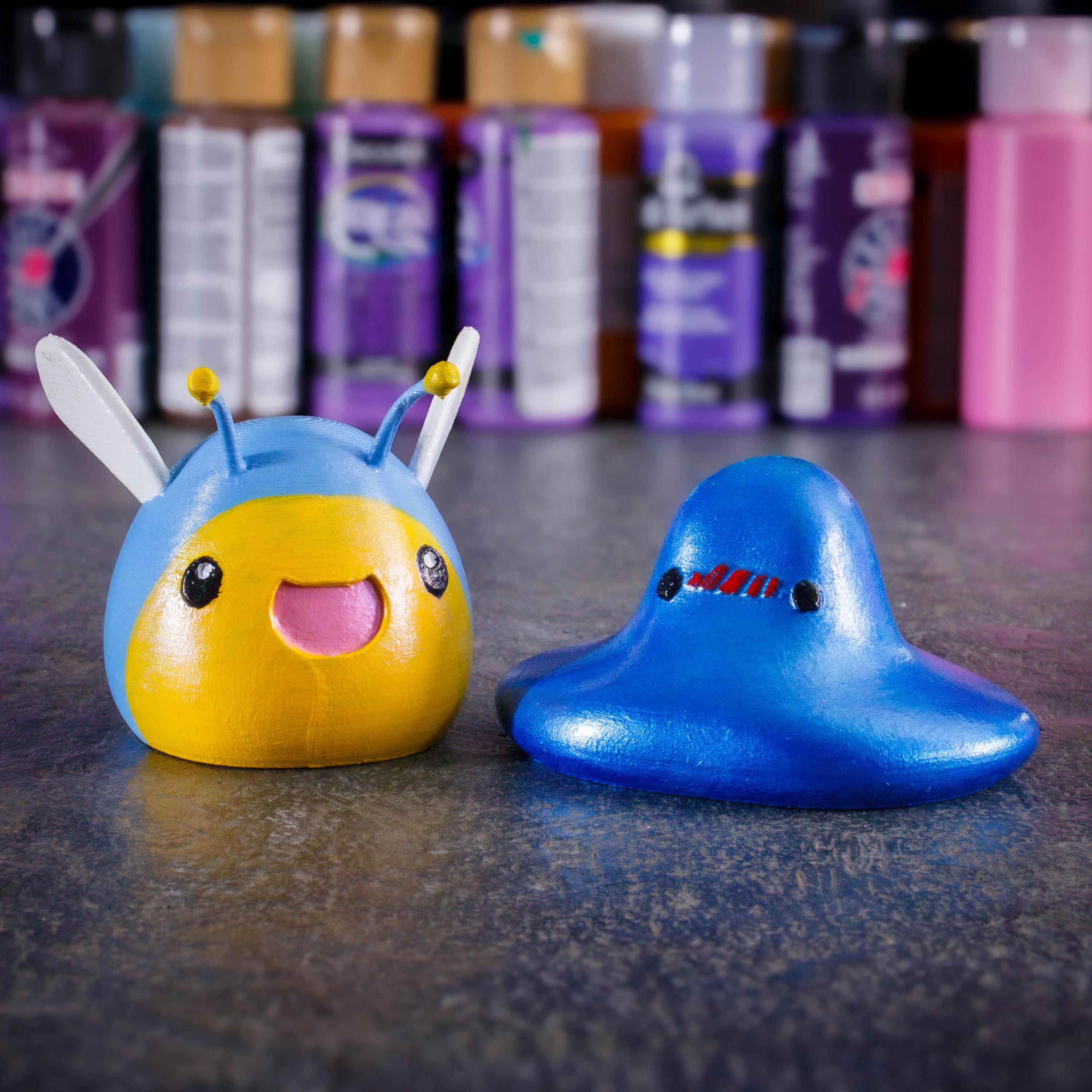 3D Printed 8 Slime Figures From the Indigo Quarry- Hand Painted Slime ...