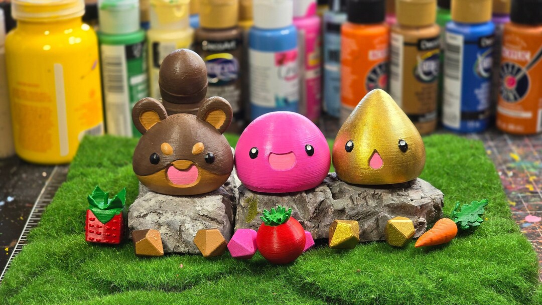 3D Printed 3 Slime Bundle From Slime Rancher- Hand Painted Slime ...