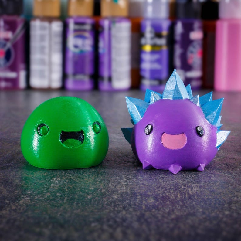 3D Printed 8 Slime Figures From the Indigo Quarry- Hand Painted Slime ...
