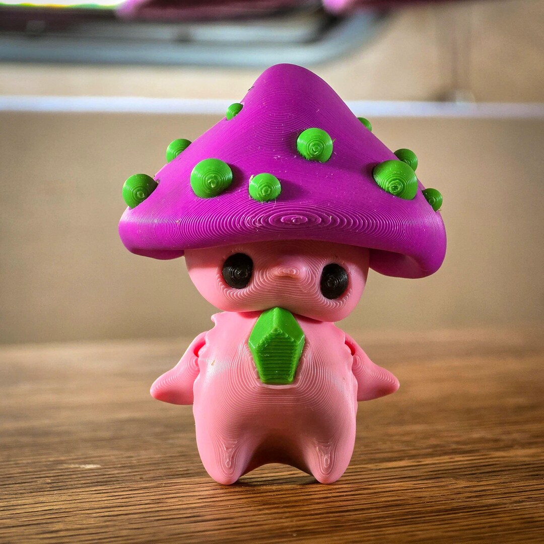 Articulated Mushroom Pixie Fidget Figure-3d Printed - Etsy