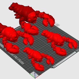 Articulated Lobster Fidget Figure-3d Printed-flexi Fidget Sensory Toy ...