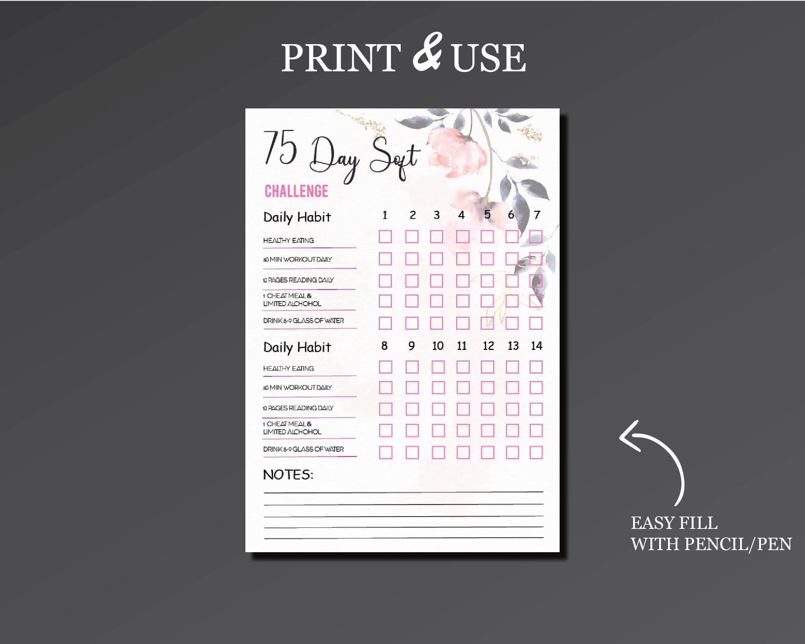 75 Soft Challenge 75 Day Challenge 75 Soft 75 Soft Printable 75 Soft ...