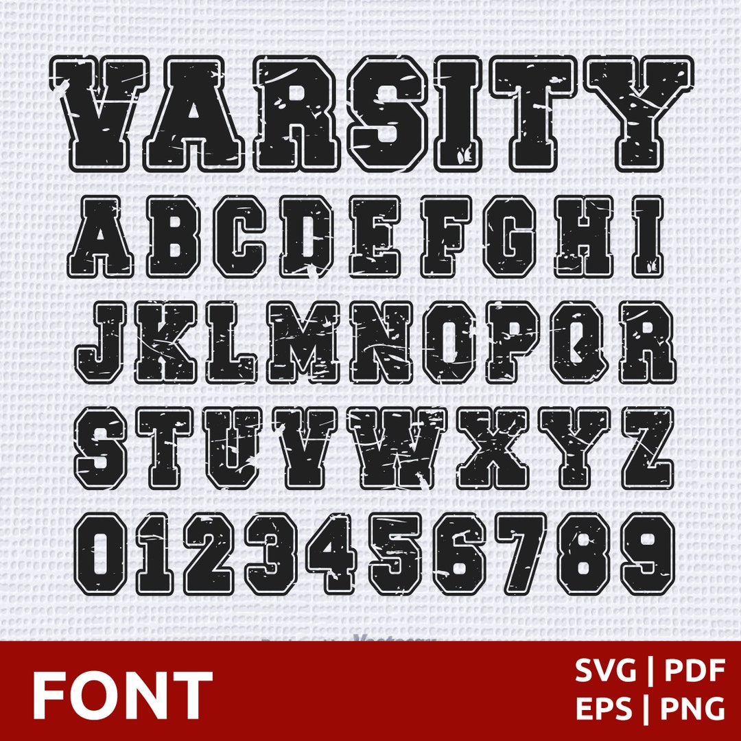Varsity Font Svg | Varsity Font | Varsity Letters | Mirror Font Svg ...