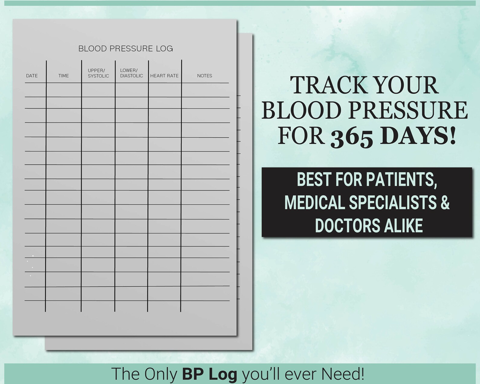 Blood Pressure Log Blood Pressure Chart Blood Pressure Hypertension ...