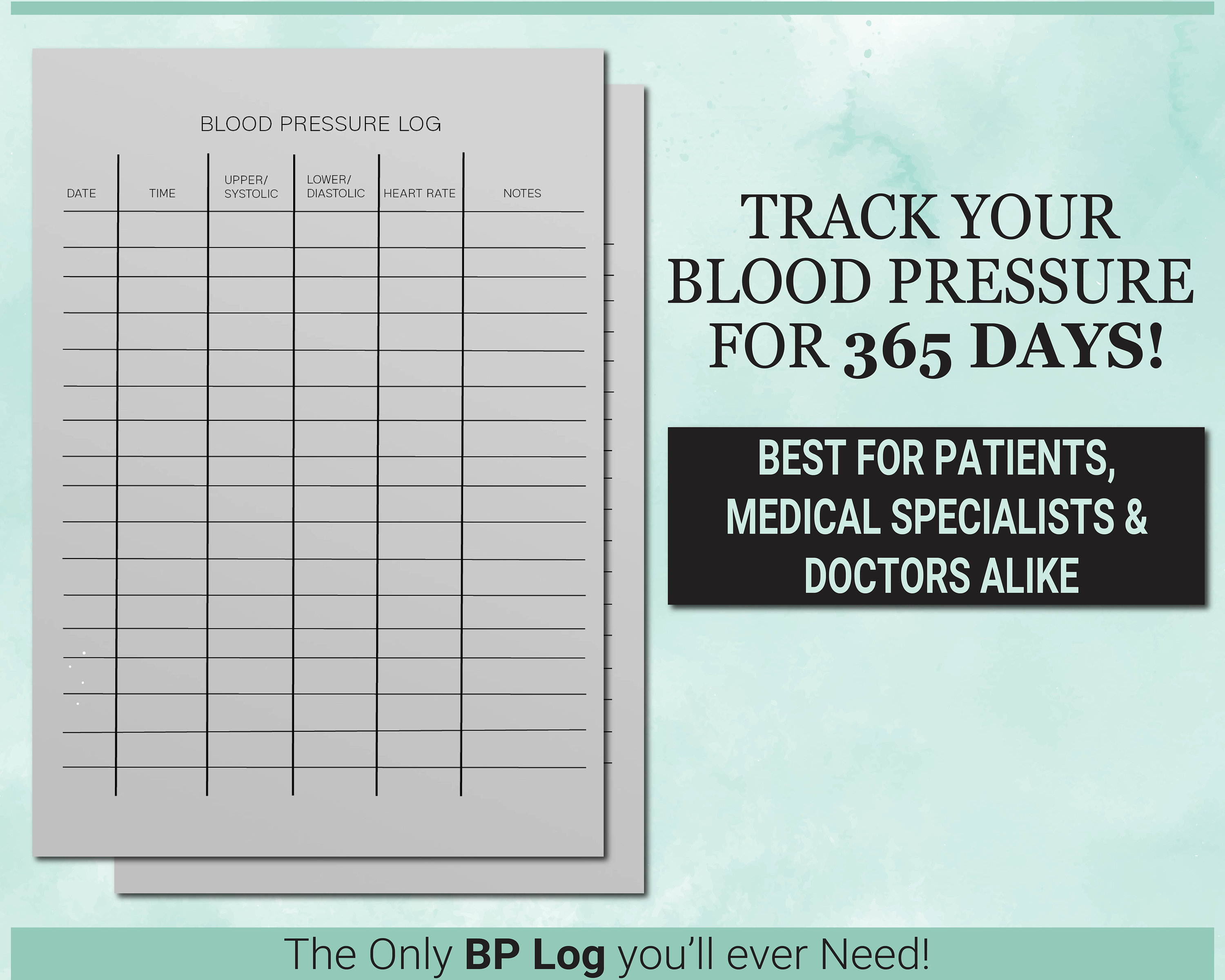 Blood Pressure Log Blood Pressure Chart Blood Pressure Hypertension ...