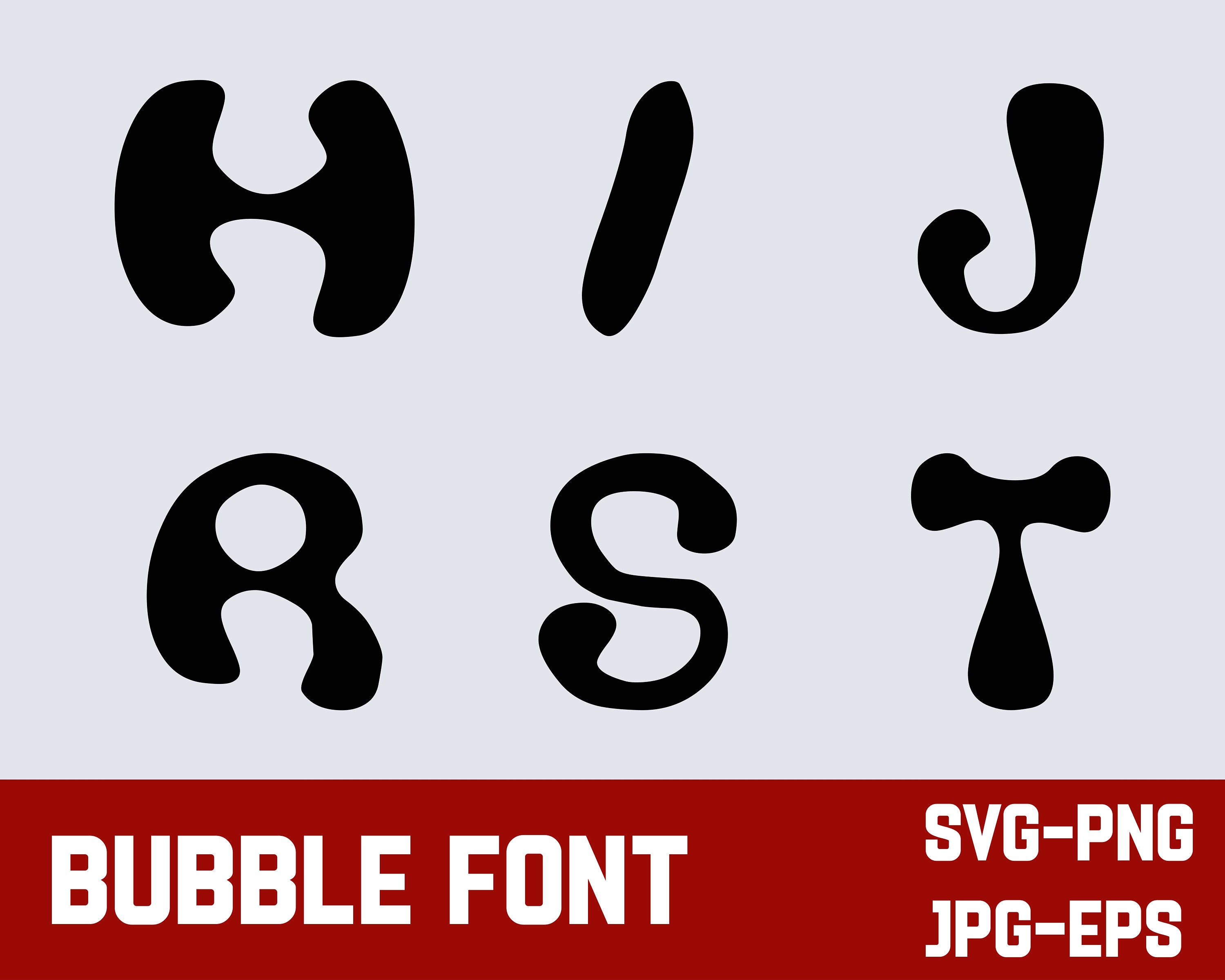 Bubble Font | Groovy Font | Bubble Script Font | Bubble Letters Svg ...