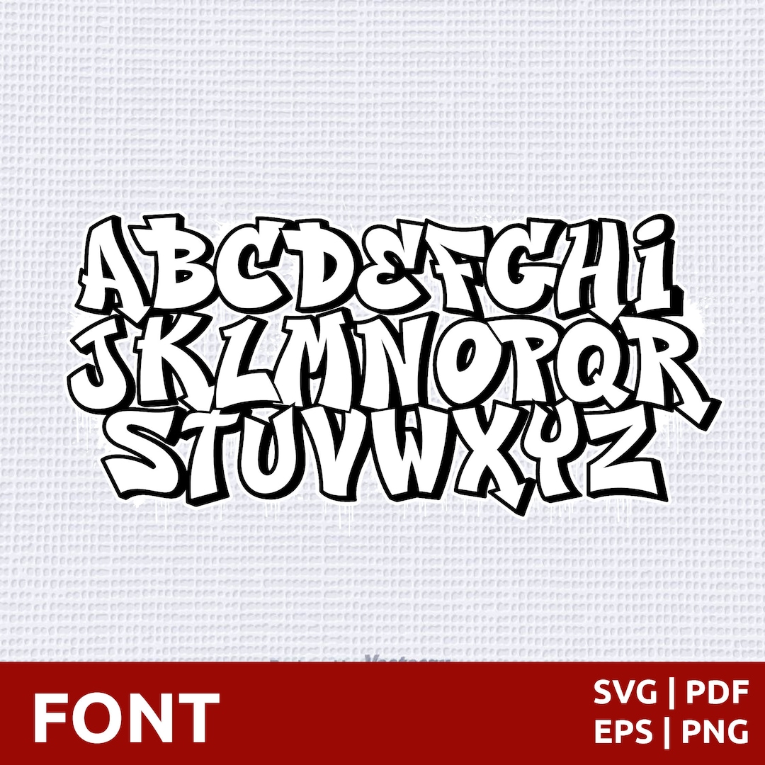 Dripping Graffiti Font: Bubble Style Alphabet (digital Download) - Etsy