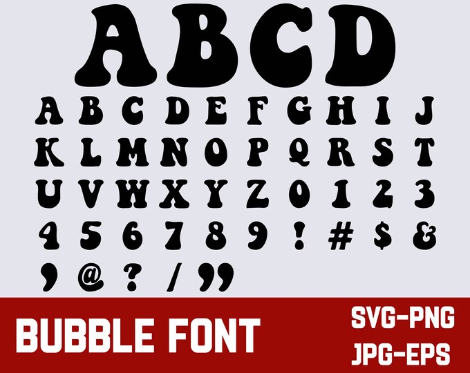 Bubbly Font Bubble Letter Font Cricut Bubble Letter Font Bubble Font ...