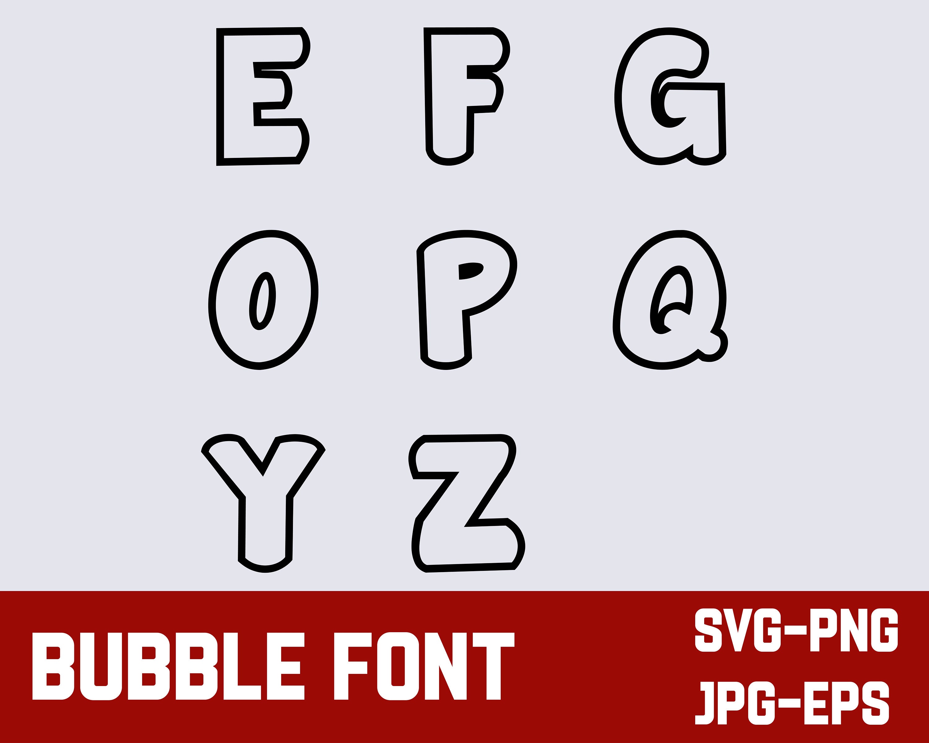 Bubble Font Groovy Font Bubble Script Font Bubble Letters Svg Retro ...