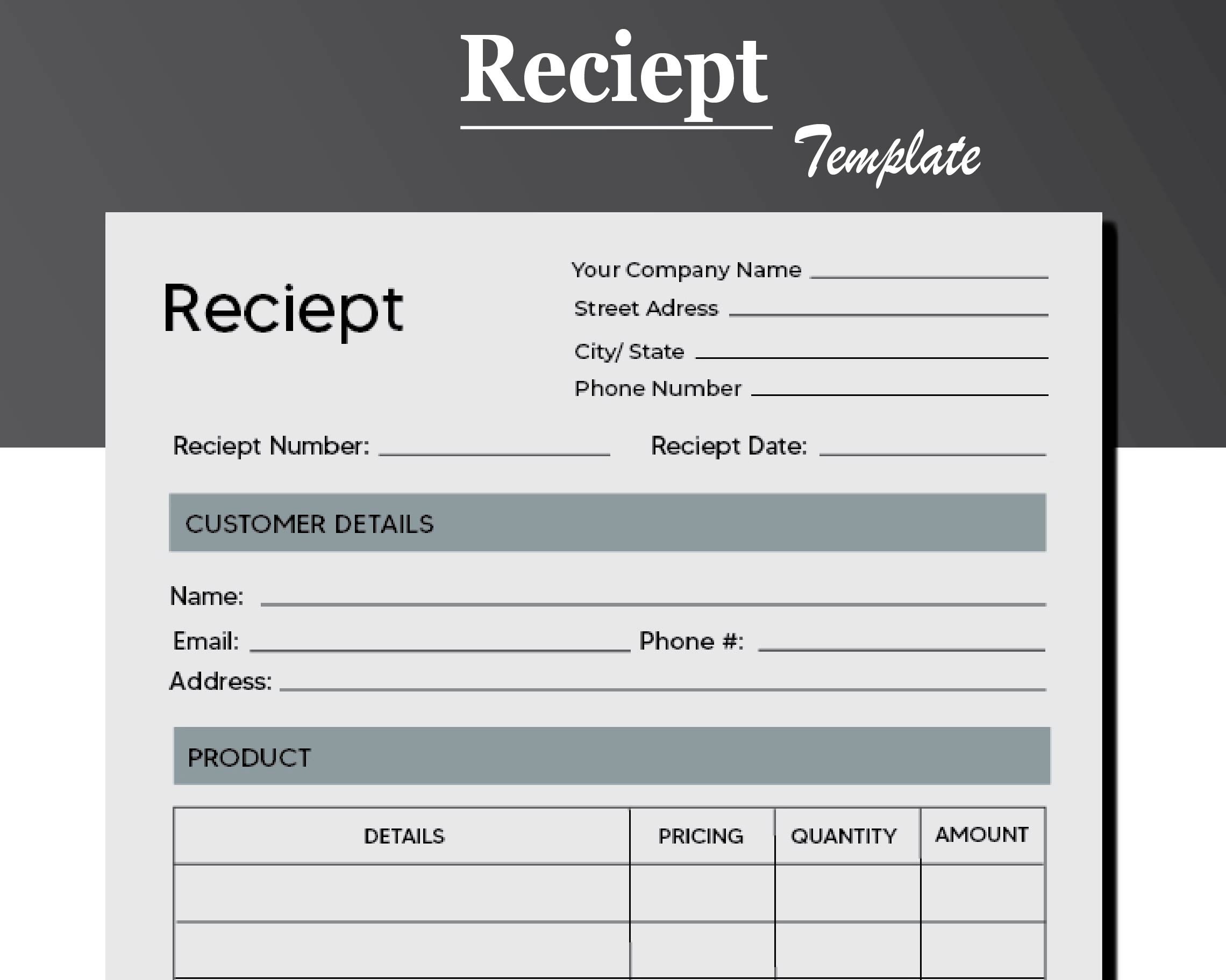 Receipt Template Receipts Business Receipt Invoice Receipt Receipt Book ...