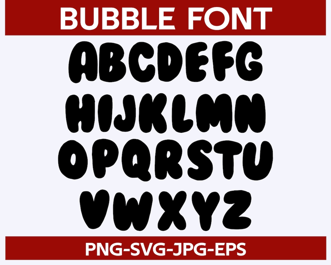 Bubble Font | Groovy Font | Bubble Script Font | Bubble Letters Svg ...