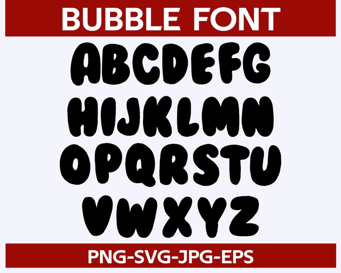 Bubble Font Groovy Font Bubble Script Font Bubble Letters Svg Retro ...