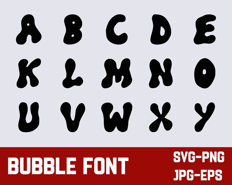 Bubble Font | Groovy Font | Bubble Script Font | Bubble Letters Svg ...