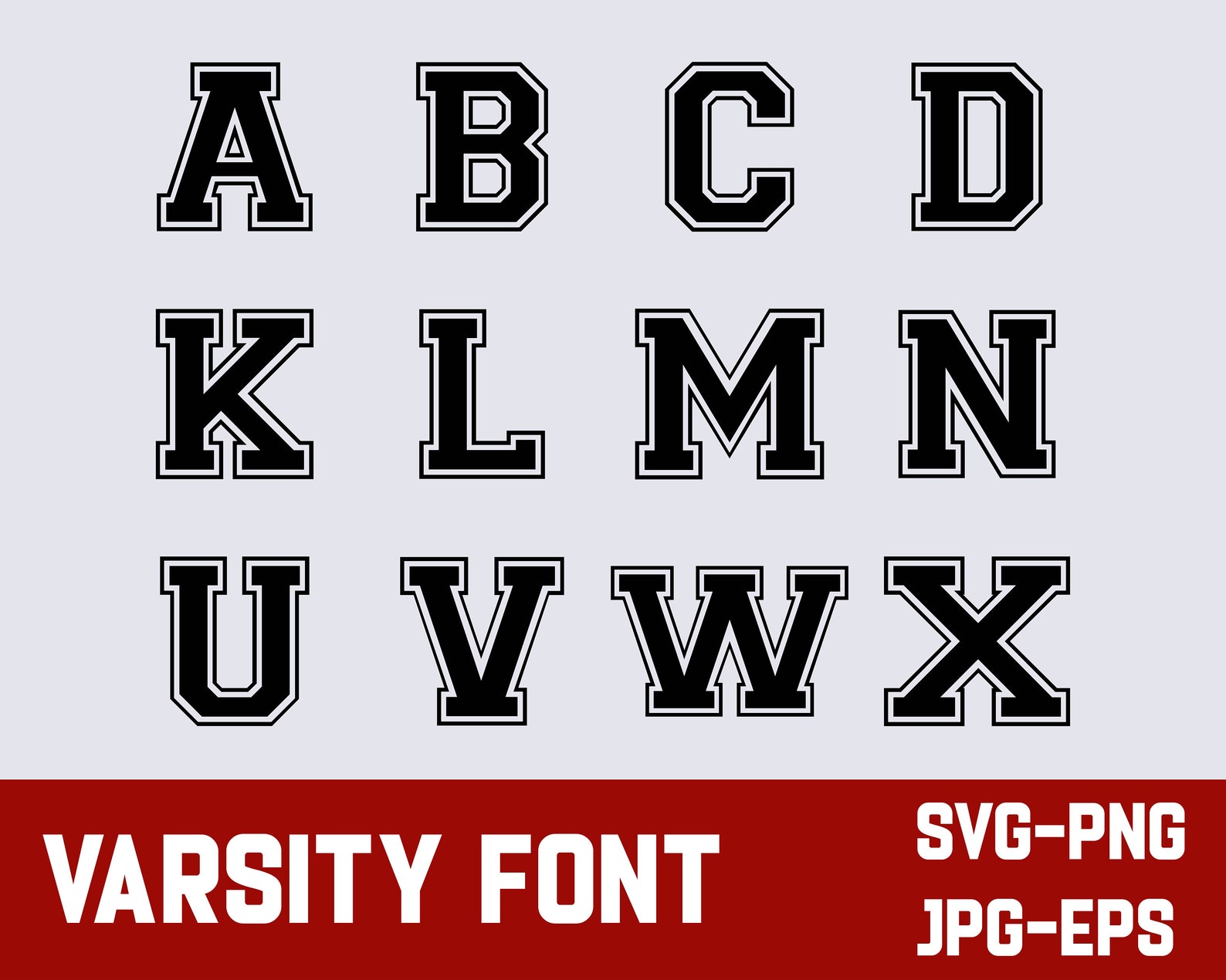 Varsity Font Svg | Varsity Font | Varsity Letters | Mirror Font Svg ...
