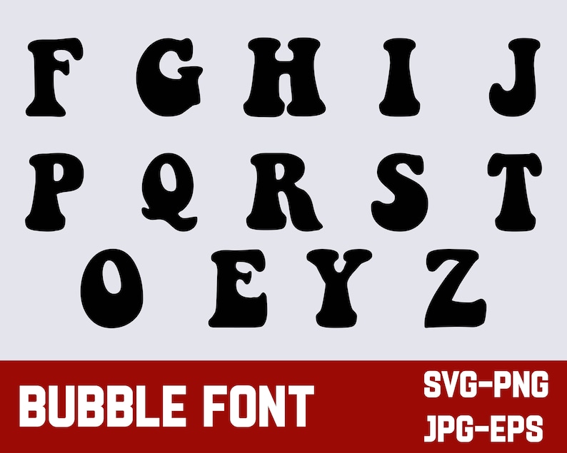 Bubble Font | Groovy Font | Bubble Script Font | Bubble Letters Svg ...