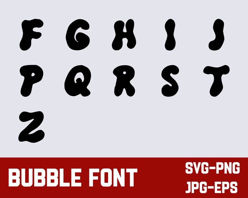 Bubble Font | Groovy Font | Bubble Script Font | Bubble Letters Svg ...