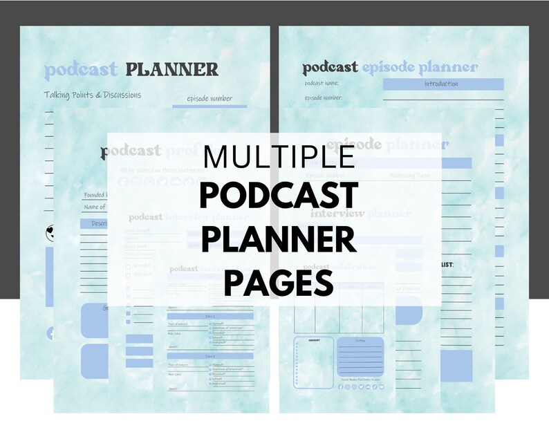 Podcast Planner Podcast Template Podcast Podcast Checklist Podcast ...