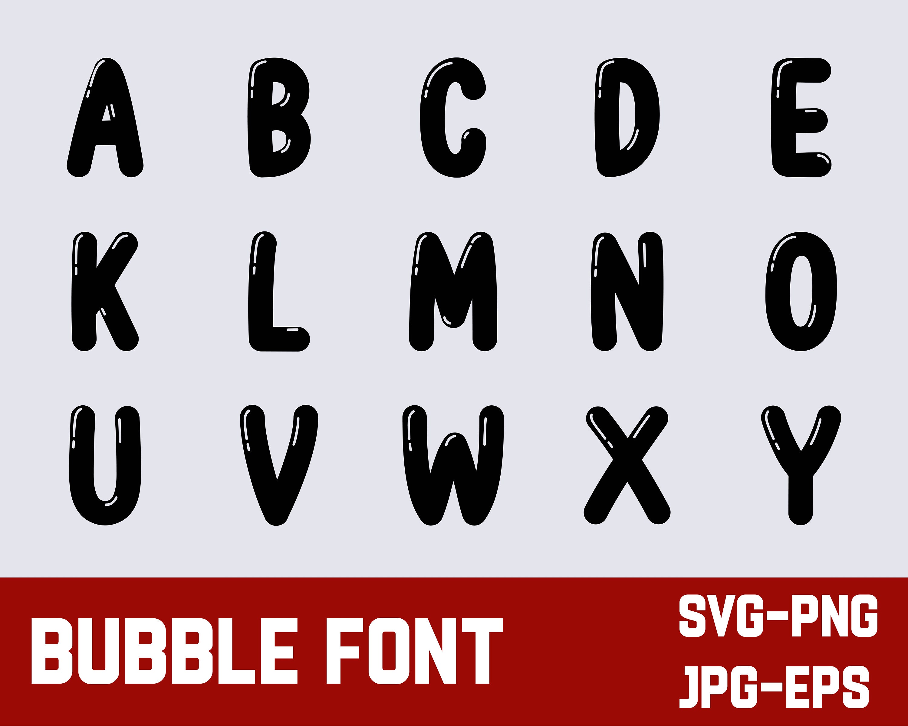 Bubble Font Groovy Font Bubble Script Font Bubble Letters Svg Retro ...