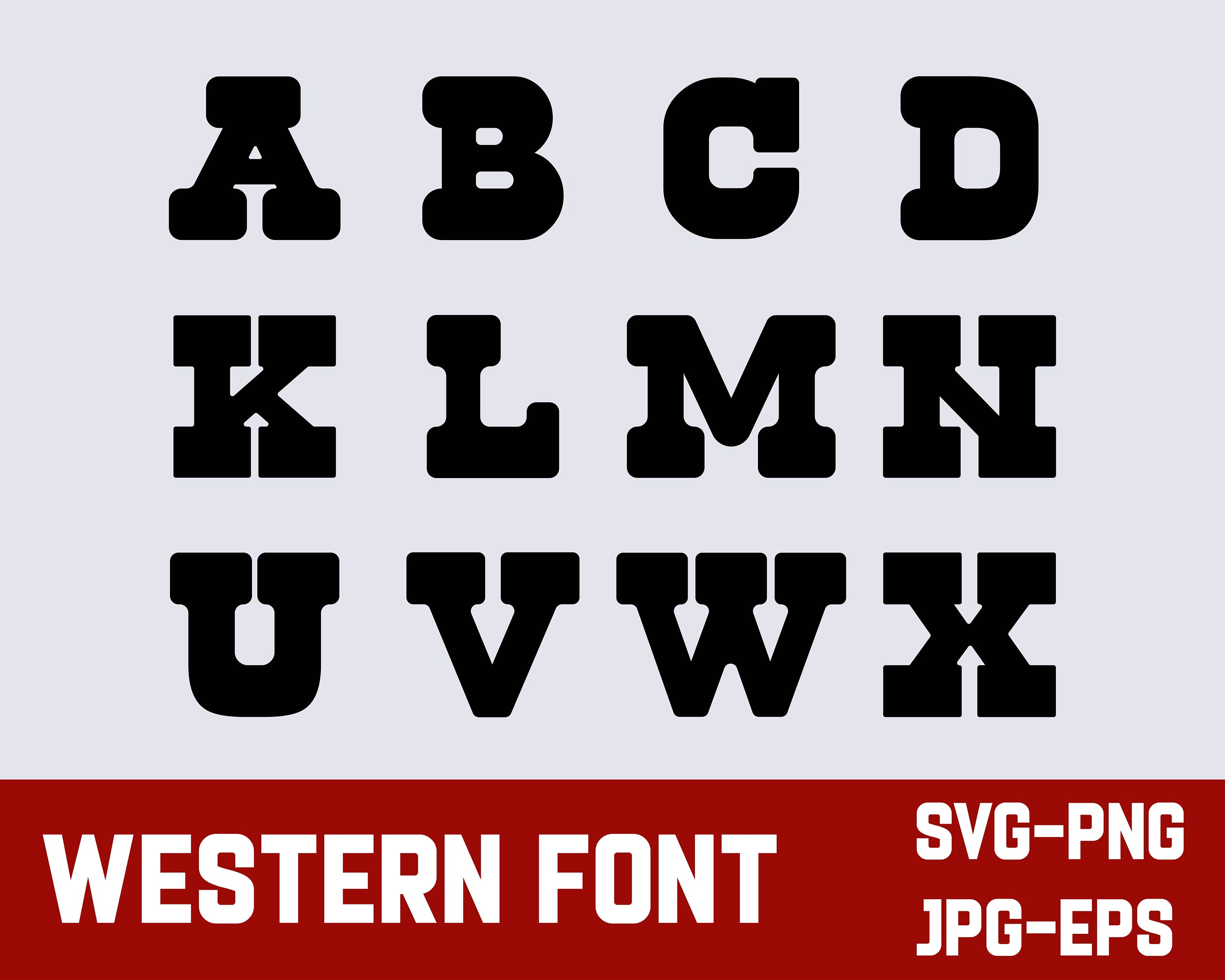 Cowboy Font Western Font Western Fonts Western Font Ttf Whiskey Font ...