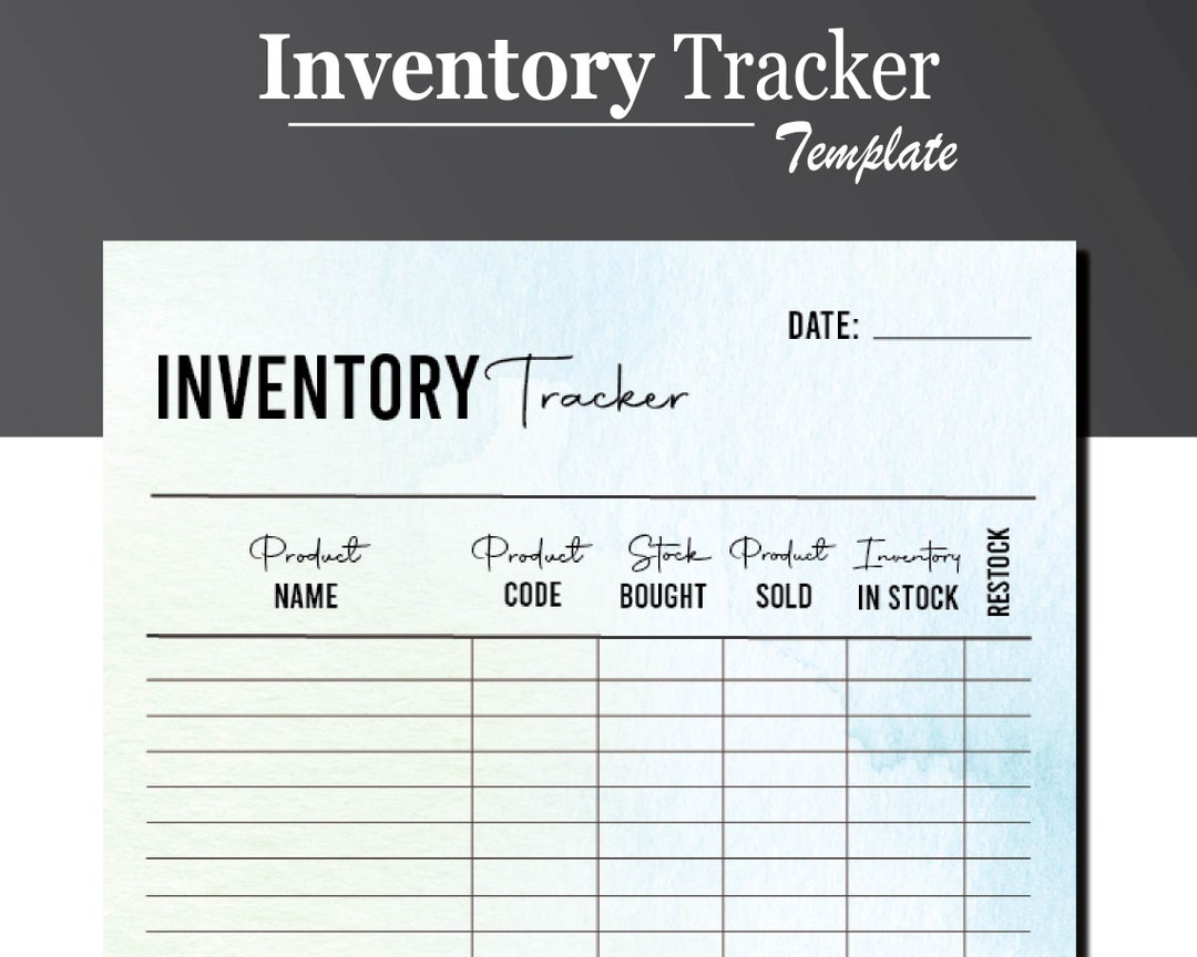 Inventory Tracker | Inventory Template | Inventory Log | Inventory ...
