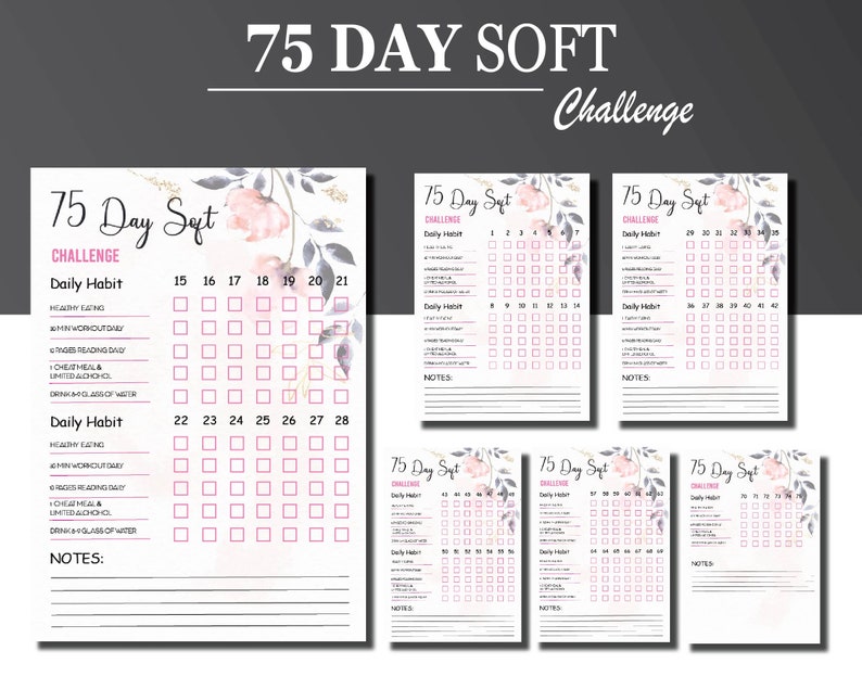 75 Soft Challenge | 75 Day Challenge | 75 Soft | 75 Soft Printable | 75 ...