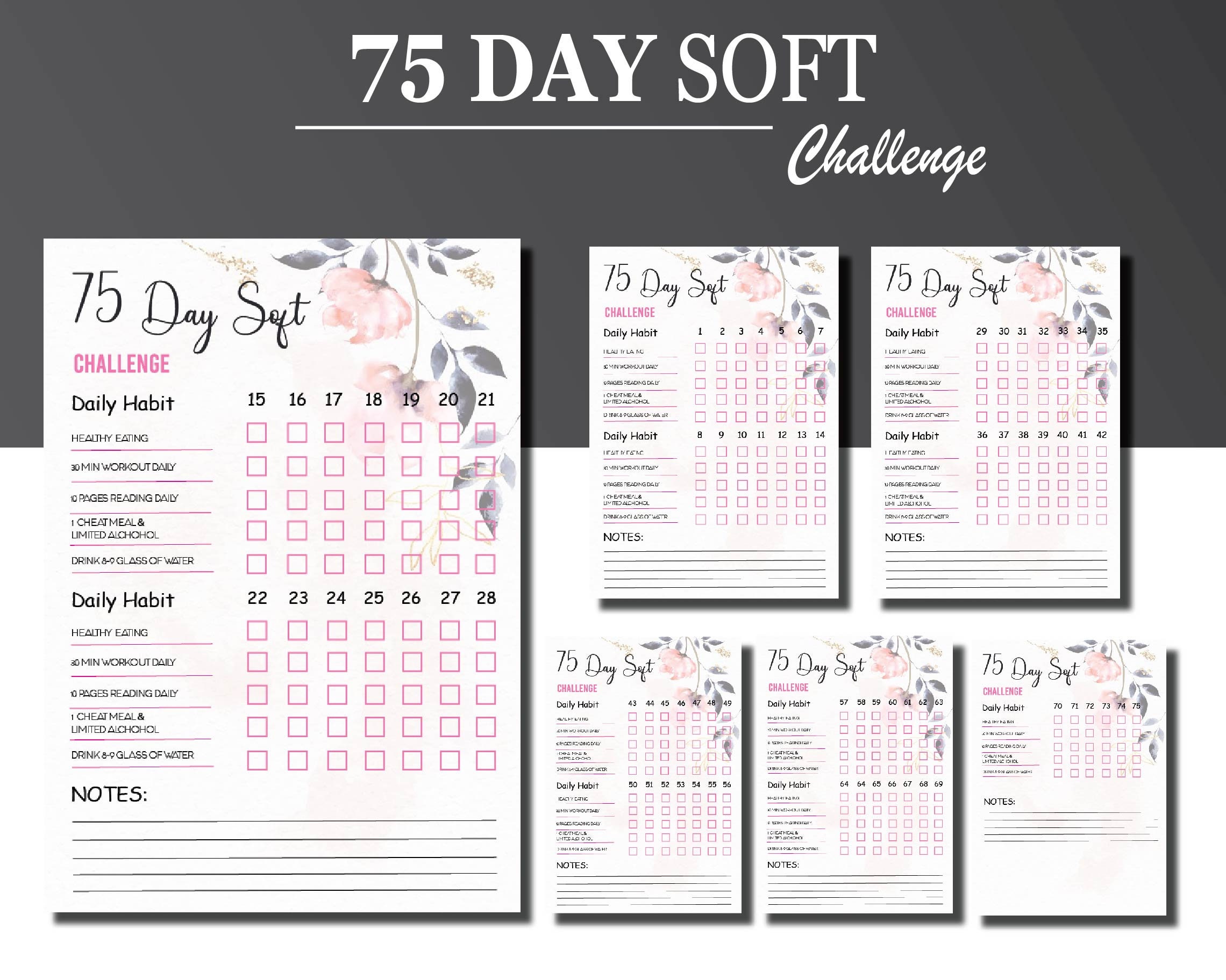 75 Soft Challenge | 75 Day Challenge | 75 Soft | 75 Soft Printable | 75 ...