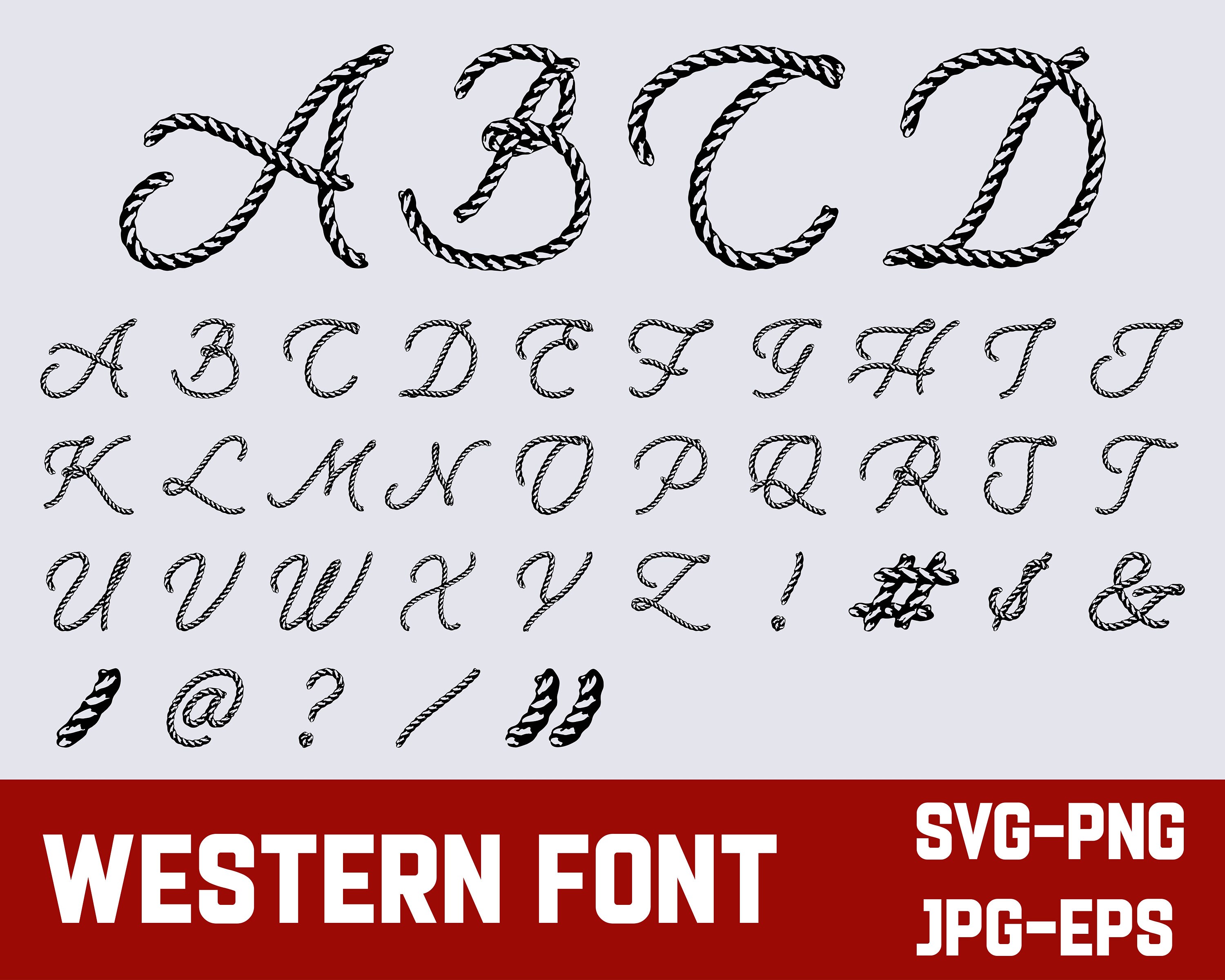 Cowboy Font Western Font Western Fonts Western Font Ttf Whiskey Font ...