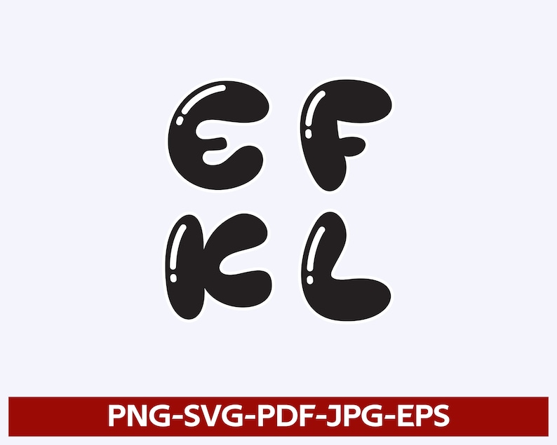 Bubbly Font Alphabet: 70s Retro Graffiti (digital Download) - Etsy
