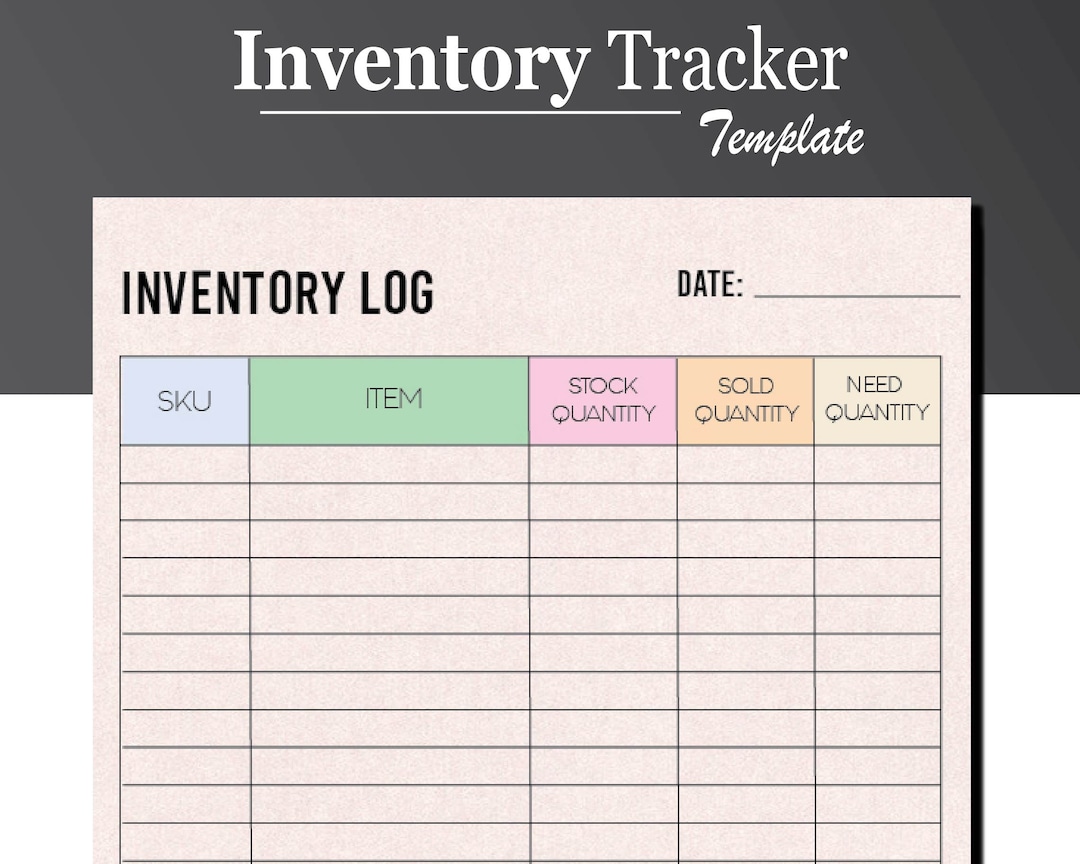 Inventory Tracker | Inventory Template | Inventory Log | Inventory ...