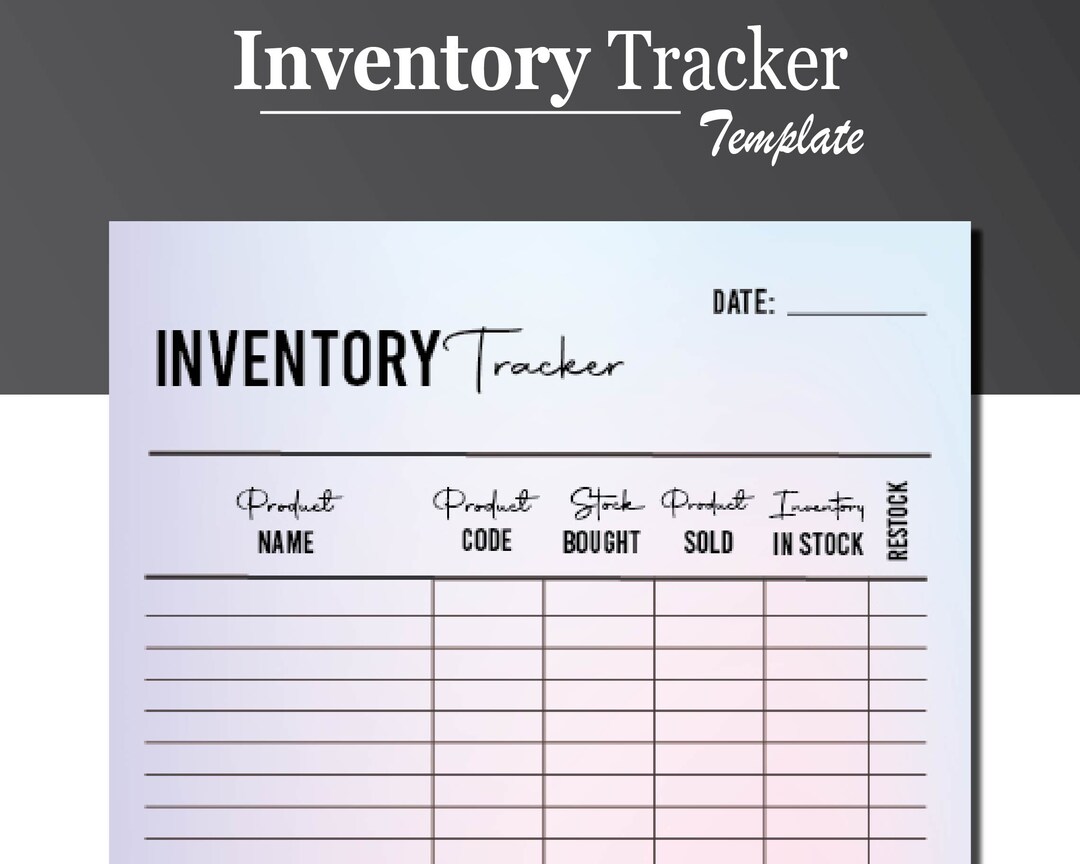 Inventory Tracker Inventory Template Inventory Log Inventory Sheet ...