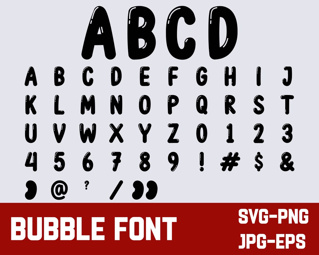 Bubble Font Groovy Font Bubble Script Font Bubble Letters Svg Retro ...