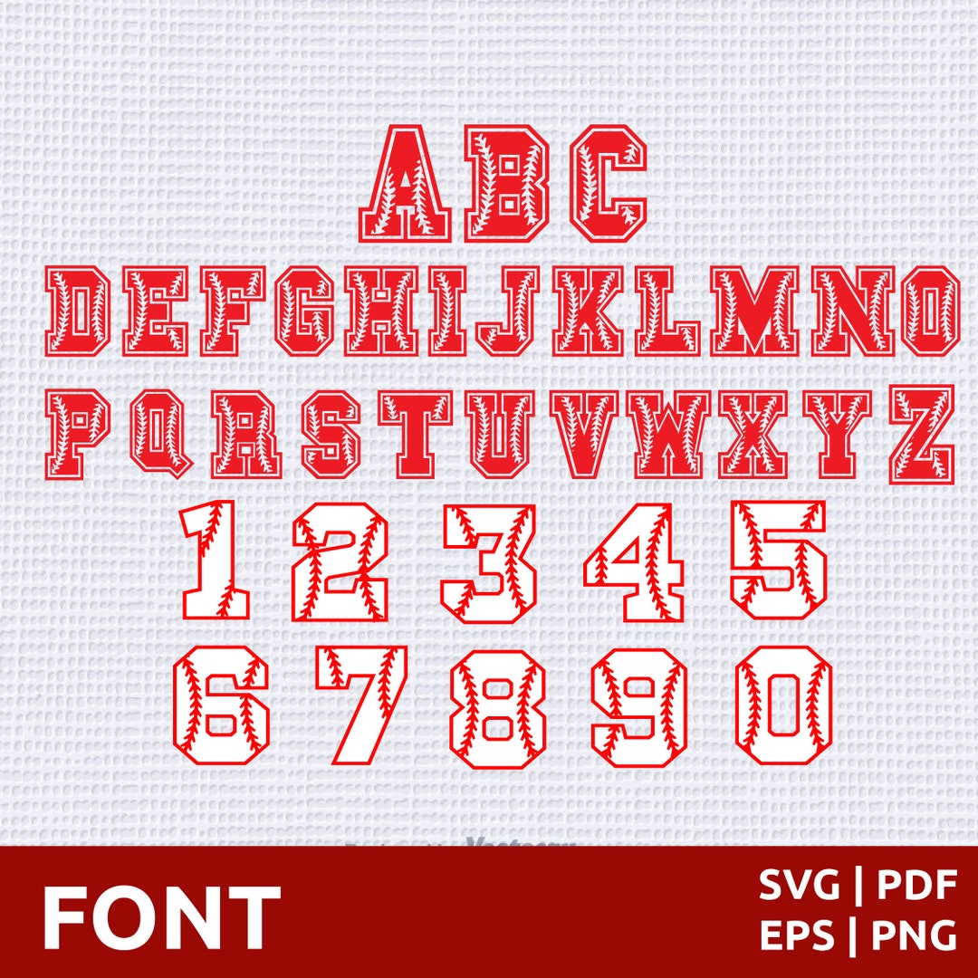 Baseball Lettering Baseball Font Svg Baseball Font Varsity Font Svg ...