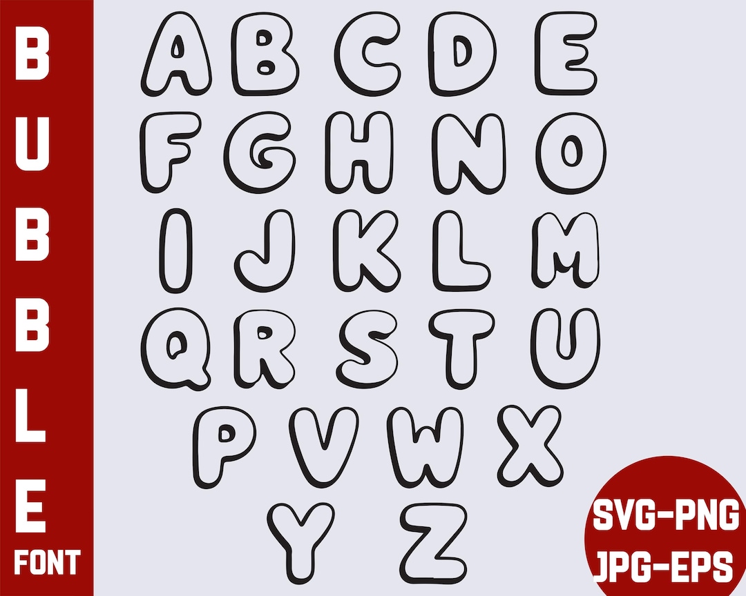Bubble Font | Groovy Font | Bubble Script Font | Bubble Letters Svg ...