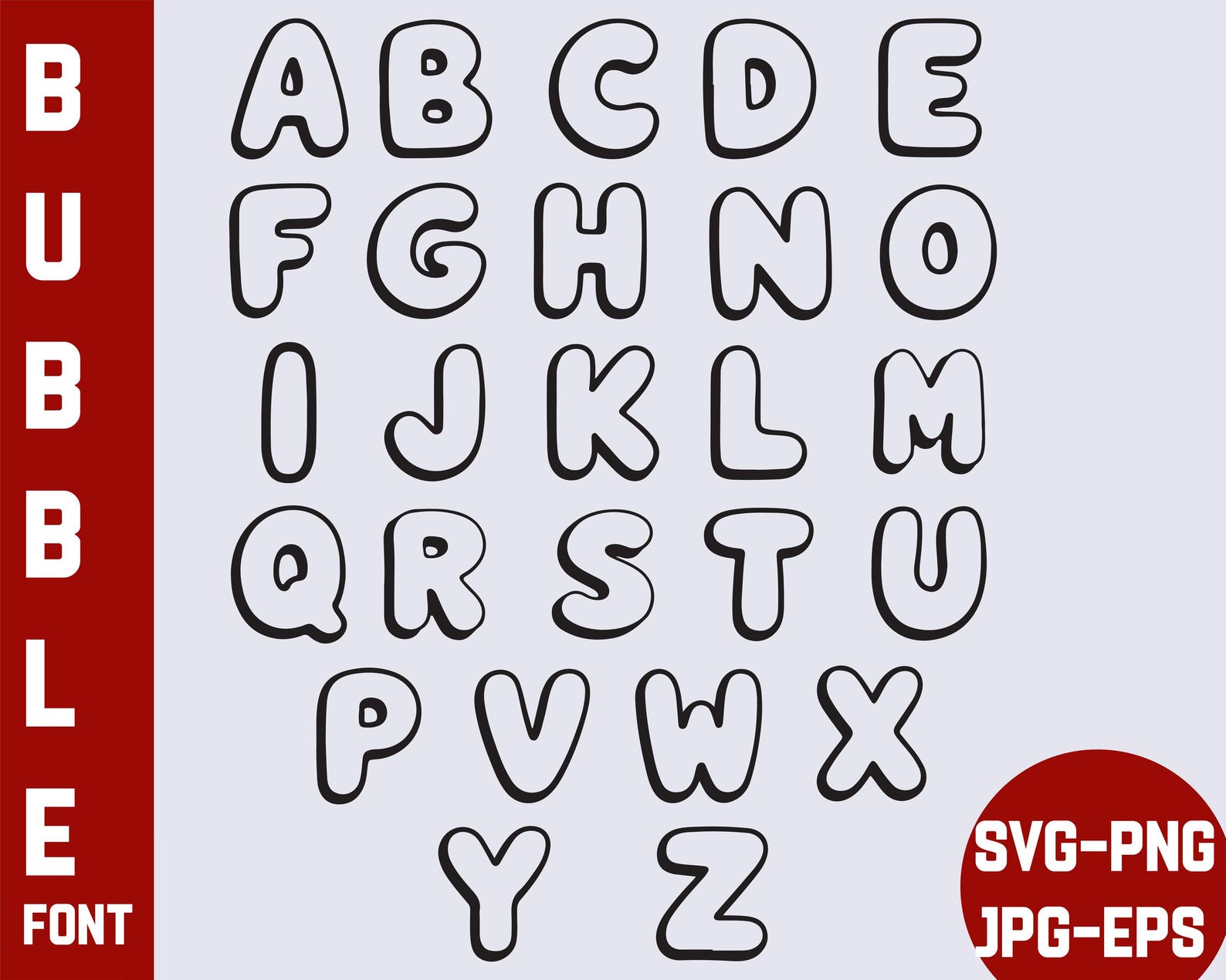 Bubble Font | Groovy Font | Bubble Script Font | Bubble Letters Svg ...