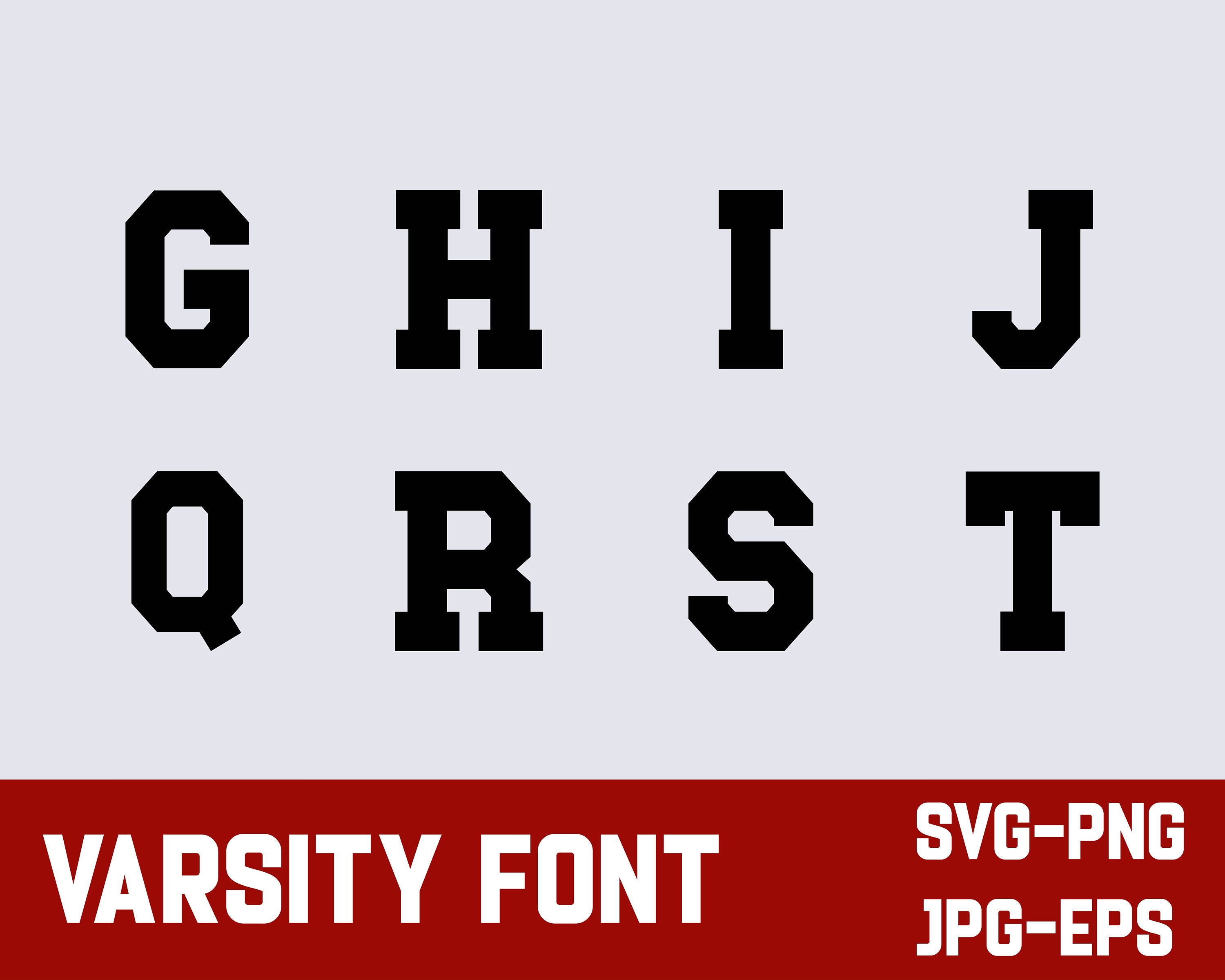 Varsity Font Svg Varsity Font Varsity Letters Mirror Font Svg Varsity ...