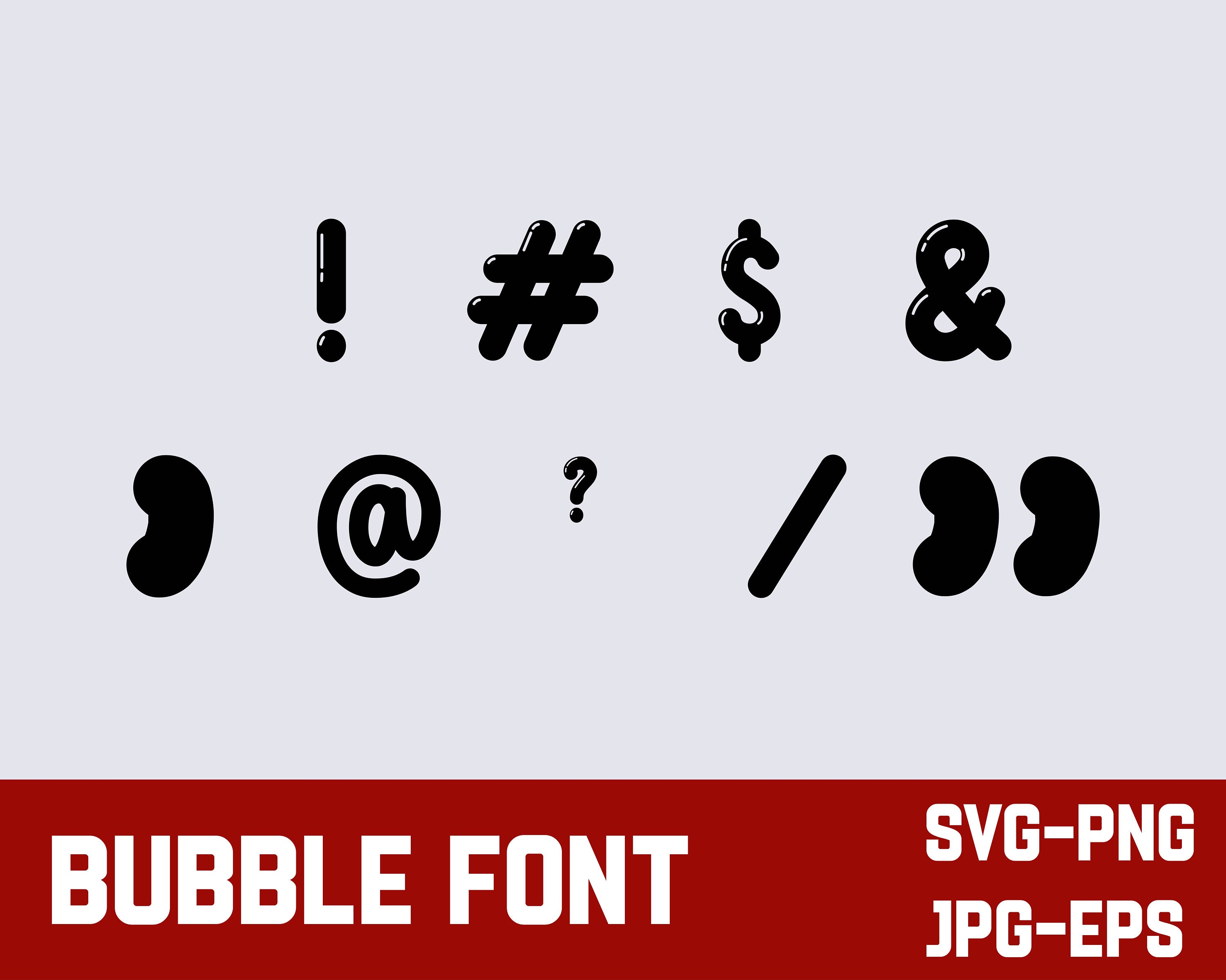 Bubble Font Groovy Font Bubble Script Font Bubble Letters Svg Retro ...