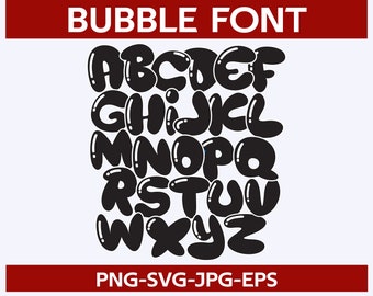 Bubbly Font Bubble Letter Font Cricut Bubble Letter Font Bubble Font ...