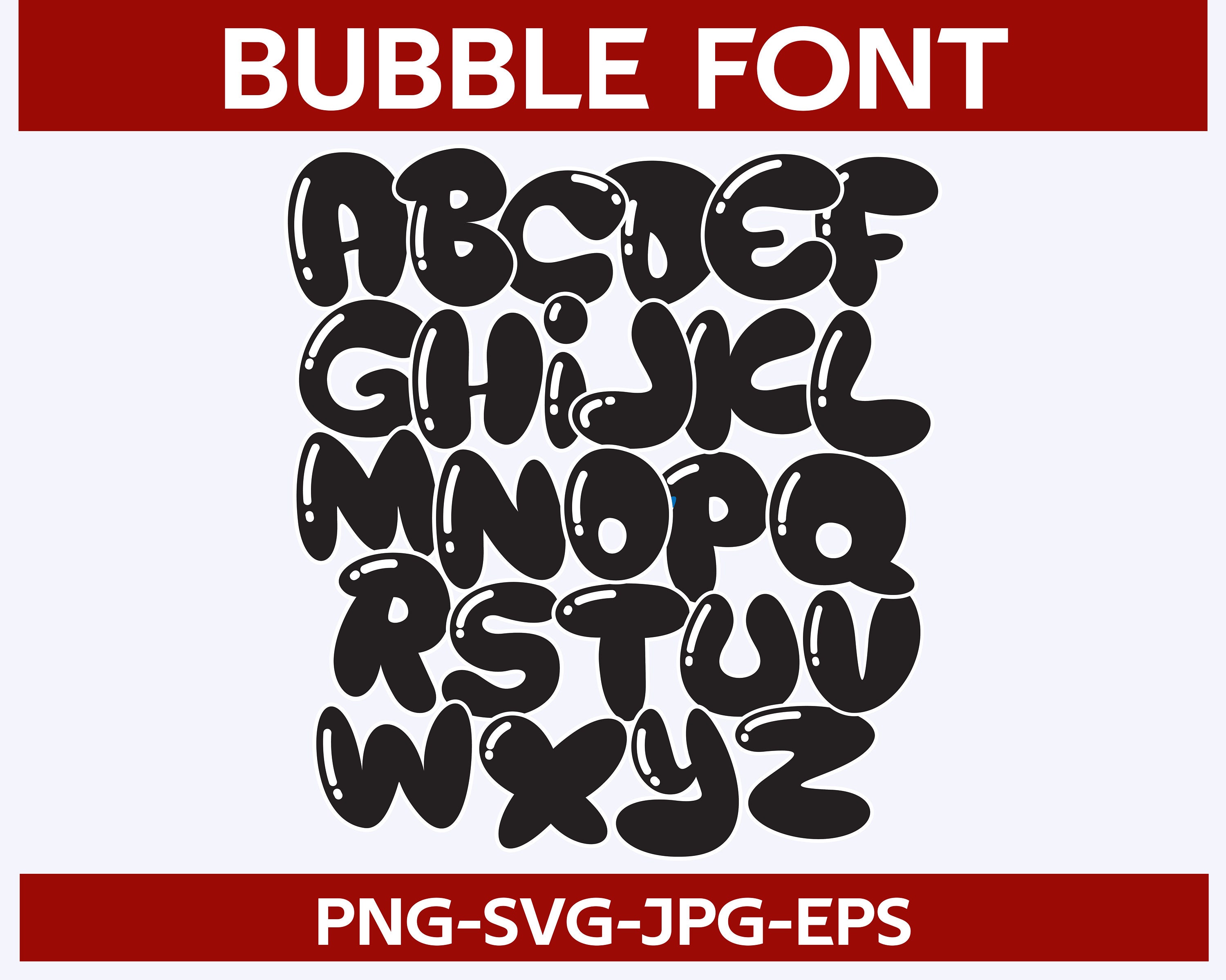 Bubbly Font Bubble Letter Font Cricut Bubble Letter Font Bubble Font ...