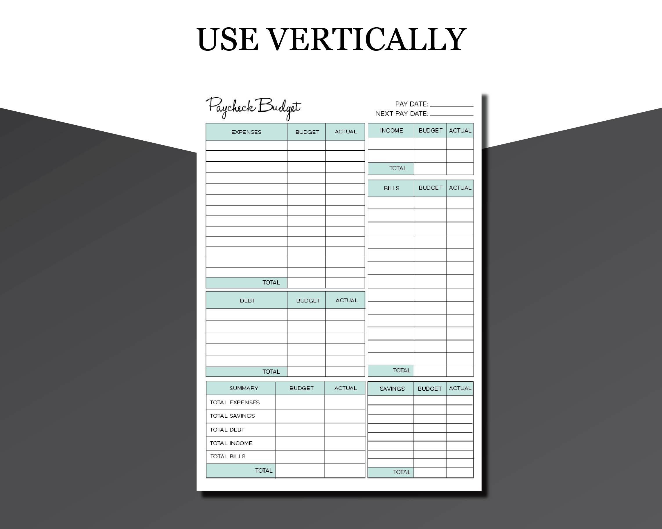 Paycheck Budget PDF Pay Check Budget Budget by Paycheck Zero Based ...