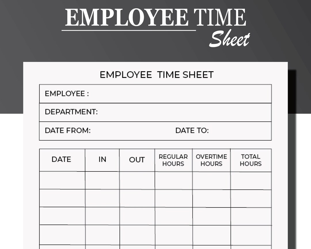 Time Log | Timer Tracker | Employee Timesheet | Time Sheet Log Book ...