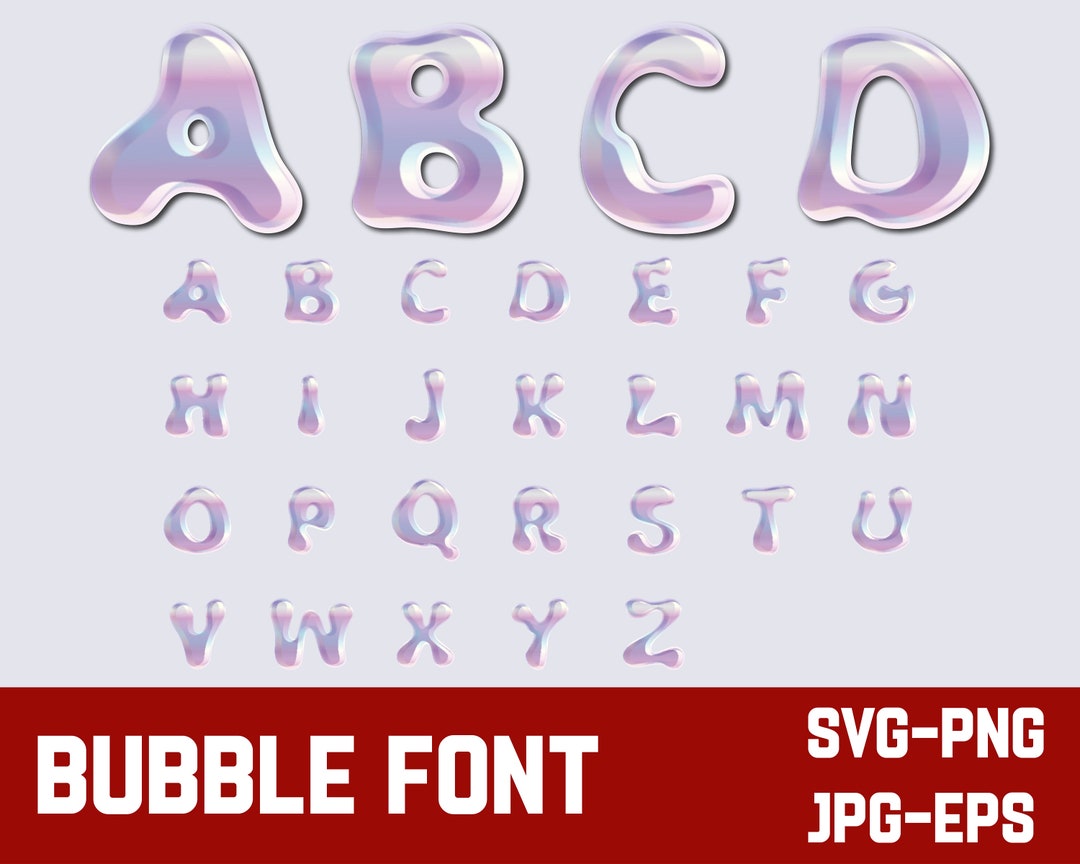 Bubble Font | Groovy Font | Bubble Script Font | Bubble Letters Svg ...