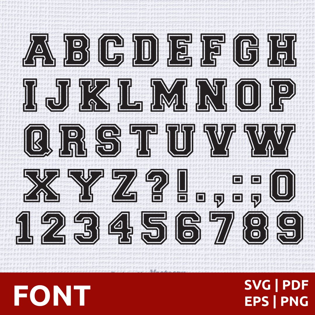 Varsity Font Svg | Varsity Font | Varsity Letters | Mirror Font Svg ...