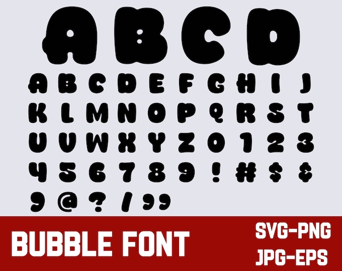 Bubbly Font Bubble Letters Font Bubble Font Svg Ttf Layred for Cricut ...