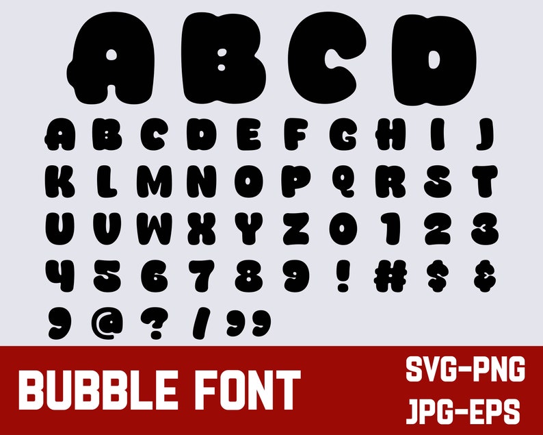 Bubble Font | Groovy Font | Bubble Script Font | Bubble Letters Svg ...