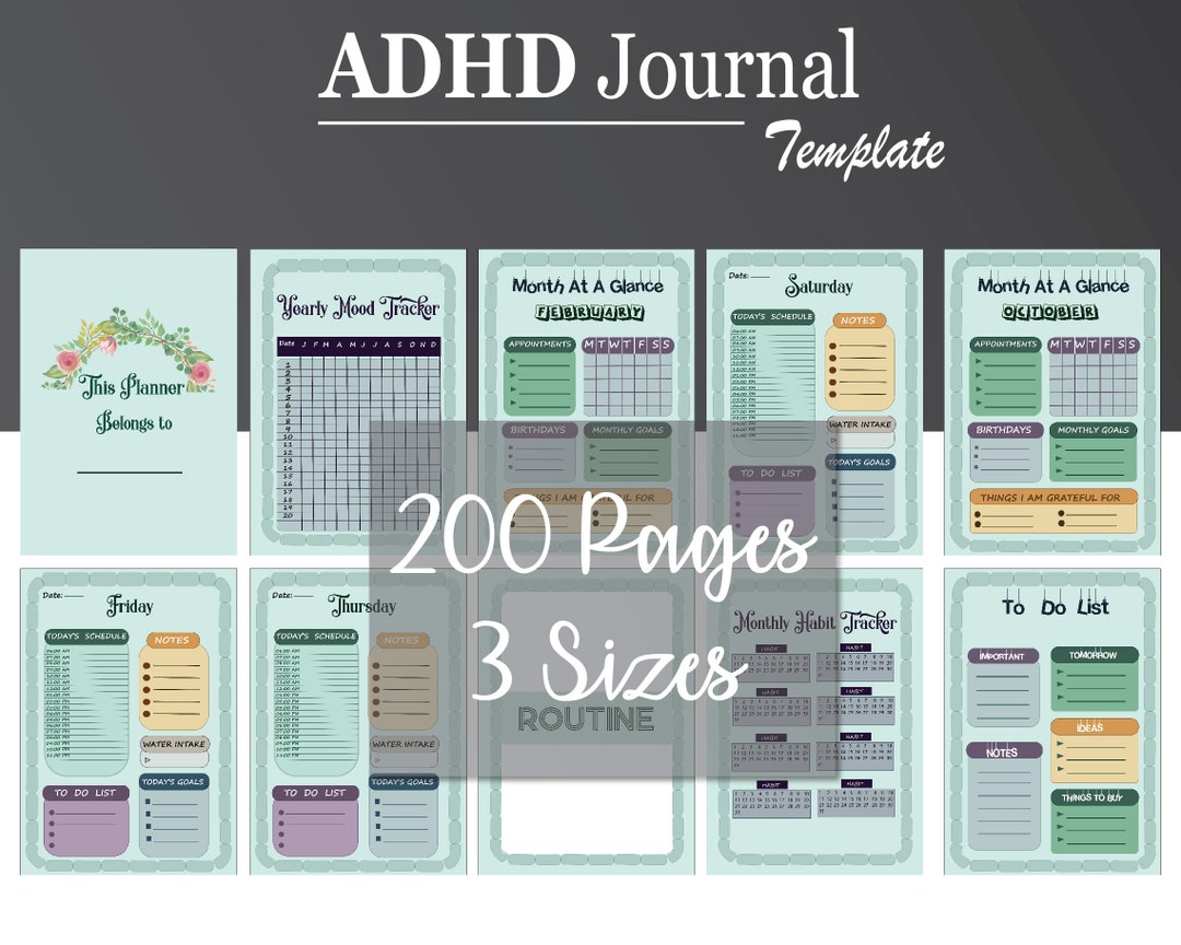 ADHD Digital Planner Adhd Daily Planner Adult Adhd Planner Adhd Life ...
