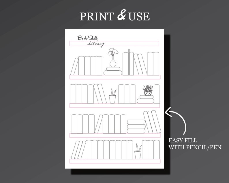 Reading Log Bookshelf Insert Summer Reading Log 100 Book Challenge ...