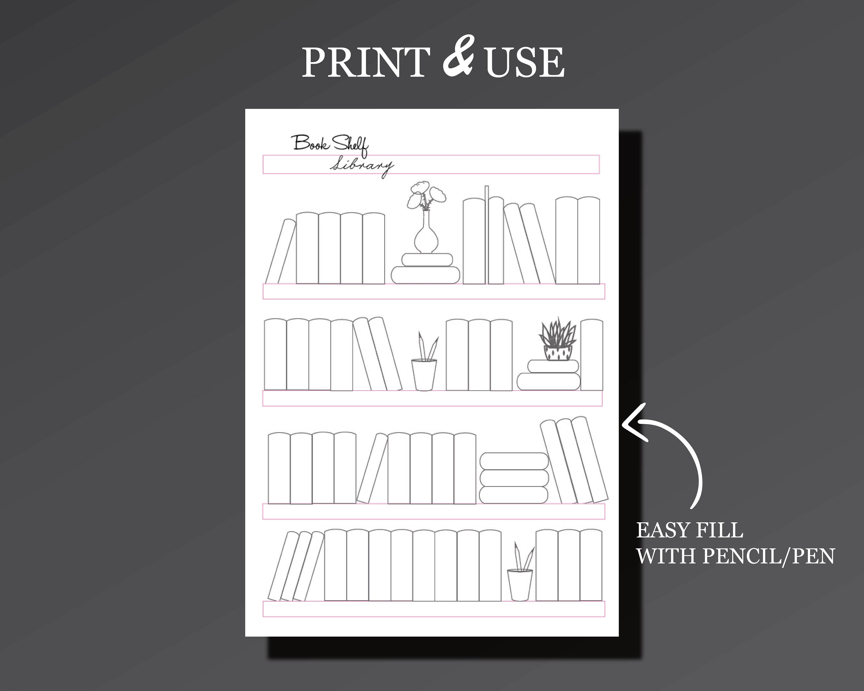 Reading Log Bookshelf Insert Summer Reading Log 100 Book Challenge ...